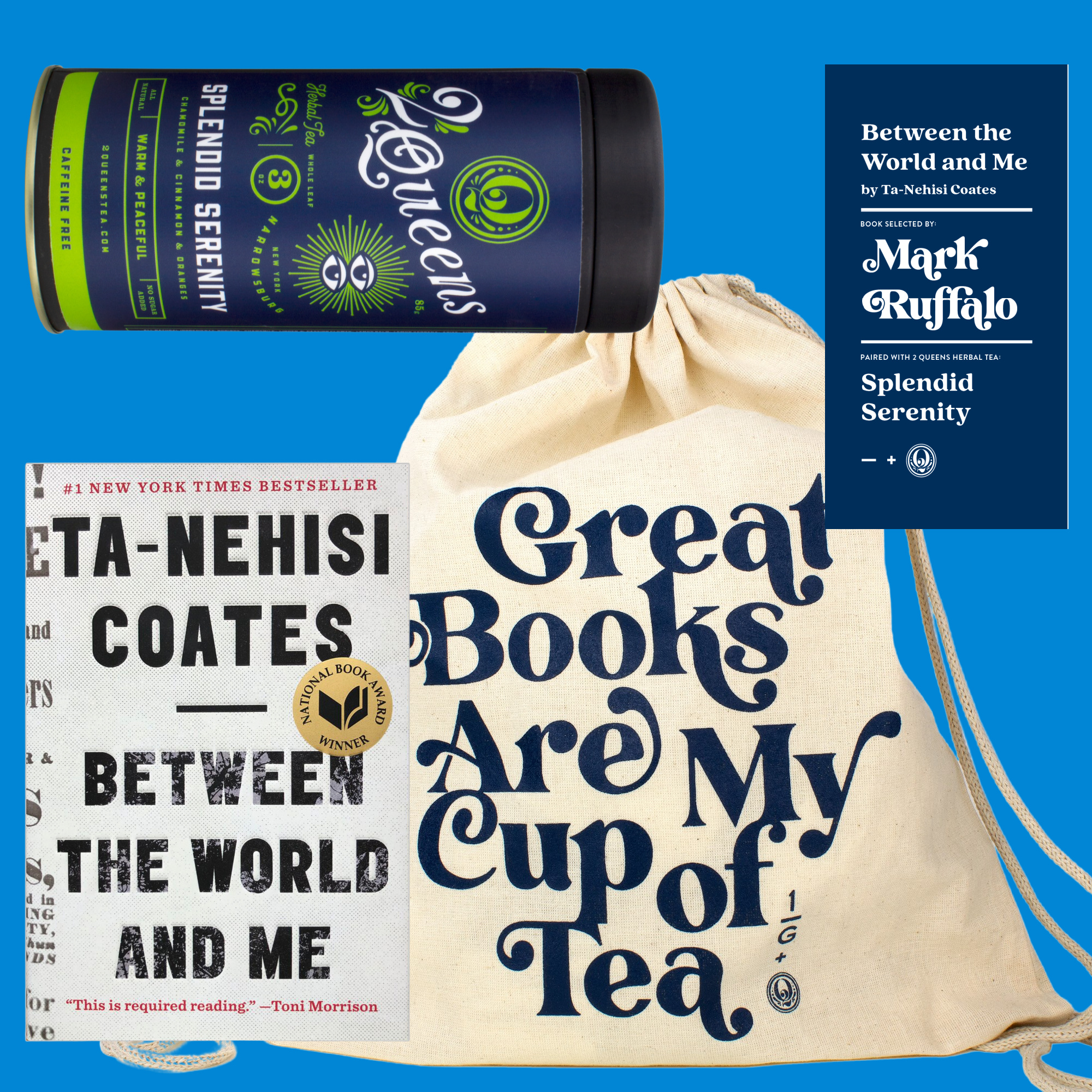Mark Ruffalo Book & Tea Tote - onegrandbooks.com
